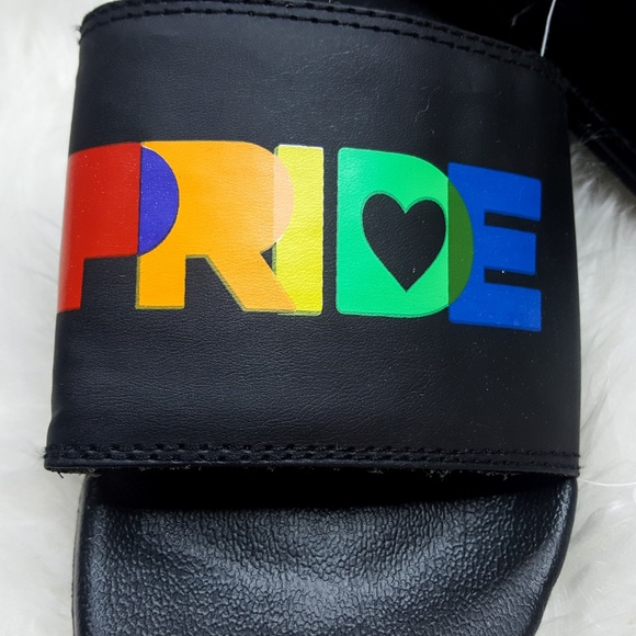 Target | Shoes | Mens Pride Rainbow Black Slide Sandals | Poshmark
